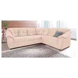 Sit & More Ecksofa SIT & MORE "Savona L-Form" Sofas Gr. B/H/T: 262cm x 90cm x 212cm, Luxus-Microfaser ALTARA NUBUCK, langer Schenkel links, mit Bettfunktion, beige (natur) wahlweise mit Bettfunktion, inklusive Federkern, frei im Raum stellbar