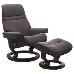 Relaxsessel stressless "Sunrise" Sessel Gr. Material Bezug, Ausführung Funktion, Größe B/H/T, rot (bordeaux) mit Classic Base, Größe L, Gestell Braun