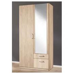 Kleiderschrank Priess "Bilbao", braun (struktureichefarben hell), B:94cm H:193cm T:54cm, Holzwerkstoff, Schränke, Drehtürenschrank Kleiderschrank, Türanschlag links oder rechts