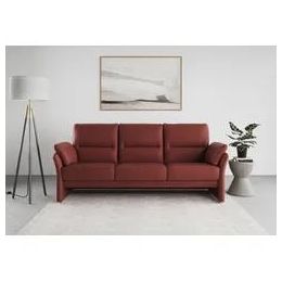 3-Sitzer DOMO collection "Pina" Sofas Gr. B/H/T: 219cm x 95cm x 88cm, Luxus-Microfaser Lederoptik, rot mit Federkern, Breite 219cm