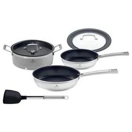 Pfannen-Set CHEF CUISINE INTERNATIONAL "Chef Cuisine" Pfannen Gr. Ø 28 cm, silberfarben (silber) Induktion