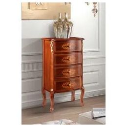 Kommode Home Affaire "Bologna" Sideboards Gr. B/H/T: 49 cm x 83 cm x 30 cm, 4 St., braun (nuss) Schubladenkommode Breite 49 cm