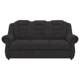 3-Sitzer Home Affaire "Boston" Sofas Gr. B/H/T: 196 cm x 102 cm x 101 cm, Chenille, schwarz (black) Gemütlicher 3-Sitzer mit hoher Rückenlehne in klassischem Design