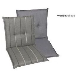 Sesselauflage GO-DE "Sesselauflage nieder", grau, B:50cm H:100cm T:48cm, Olefin (Polypropylen), Polsterauflagen, Olefin