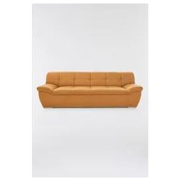 3-Sitzer DOMO collection "Lagoa" Sofas Gr. B/H/T: 232 cm x 76 cm x 96 cm, Struktur grob, goldfarben (gold) frei im Raum stellbar, in großer Farbauswahl