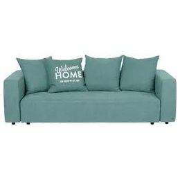 Schlafsofa Tom Tailor HOME "HEAVEN CASUAL SLEEP" Sofas Gr. B/H/T: 244 cm x 85 cm x 112 cm, Struktur grob TCU, mit Bettfunktion-mit Bettkasten, blau (fresh blue tcu 6) aus der COLORS COLLECTION, inklusive Bettfunktion & Bettkasten