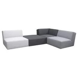 Ecksofa Tom Tailor HOME "ELEMENTS" Sofas Gr. B/H/T: 287cm x 70cm x 99cm, Struktur fein TBO, grau (powder grey tbo 39/moody 29/woven 19) Sofa-Element in Grey shadows, bestehend aus 4 Sofaelementen