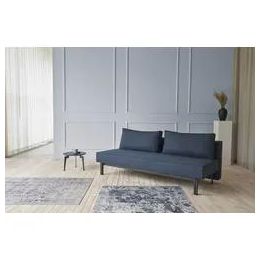 3-Sitzer INNOVATION LIVING TM "Sly, Schlafsofa, Dauerschlaffunktion, bequem und komfortabel" Sofas Gr. B/H/T: 200 cm x 68 cm x 94 cm, blau (mixed dance blue) Federkernmatratze; leichtgängiger Auszugmechanismus