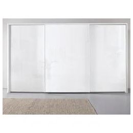 Schwebetürenschrank Rauch "Oteli" Schränke Gr. B/H/T: 368 cm x 214 cm x 68 cm, ohne Beleuchtung, 3 St., weiß (weiß, hochglanz weiß) inkl. Passepartout optional mit Beleuchtung