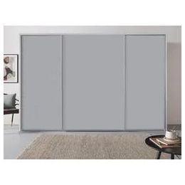 Schwebetürenschrank Rauch "Oteli" Schränke Gr. B/H/T: 323 cm x 214 cm x 68 cm, ohne Beleuchtung, 3 St., grau (seidengrau) inkl. Passepartout optional mit Beleuchtung