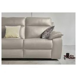 3-Sitzer NICOLETTI HOME Sofas Gr. B/H/T: 203 cm x 99 cm x 94 cm, NaturLEDER TORELLO, ohne Relaxfunktion, braun (totora) Breite 203 cm, wahlweise mit oder ohne elektrische Relaxfunktion