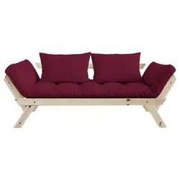 Schlafsofa KARUP DESIGN "Bebop" Sofas Gr. natur, bunt (bordeauxrot) inkl. Futonmatratze