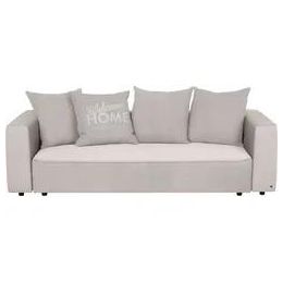 Schlafsofa Tom Tailor HOME "HEAVEN CASUAL SLEEP" Sofas Gr. B/H/T: 244cm x 85cm x 112cm, Struktur fein TBO, mit Bettfunktion-mit Bettkasten, grau (powder grey tbo 39) aus der COLORS COLLECTION, inklusive Bettfunktion & Bettkasten