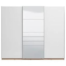 Schwebetürenschrank Inosign "Mondego" Schränke Gr. B/H/T: 262,5 cm x 224 cm x 65 cm, 270 cm, 3 St., Komplettausführung, braun (opaque weiß hg, artisan eiche) mit Spiegel