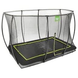 Gartentrampolin EXIT "Silhouette Ground" Trampoline Gr. B: 214cm, schwarz Kinder BxT: 214x305 cm, mit Sicherheitsnetz