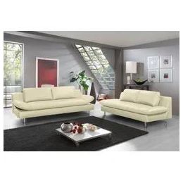 2-Sitzer Places of Style "Redding" Sofas Gr. B/H/T: 191cm x 80cm x 90cm, NaturLEDER Madras, beige (creme) In Naturleder