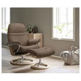 Relaxsessel stressless "Sunrise", braun (schwarz beige q2 faron), B:79cm H:103cm T:73cm, Leder BATICK: BATICK ist ein leicht korrigiertes, durchgefärbtes und genarbtes Möbelleder, bei dem die meisten Unebenheiten und Spuren in der Regel entfernt wurden., Leder PALOMA: PALOMA ist ein durchgefärbtes Semianilin-Möbelleder mit natürlicher Narbung., ROHLEDER Stoff Q2 FARON: Ein fester zuverlässiger Bou