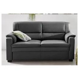 Sit & More 2-Sitzer SIT & MORE "Pisa" Sofas Gr. B/H/T: 133cm x 89cm x 90cm, NaturLEDER, schwarz mit Federkern