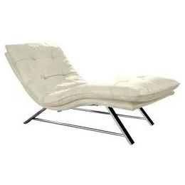 Relaxliege W.Schillig "daily dreams", beige (sahara s37), B:75cm H:91cm T:170cm, Stoff S37 (100% Polyester), Sofas, in Waffelkissen-Optik, wahlweise mit Motor, Kufengestell, in 2 Breiten