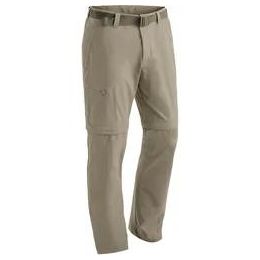 Funktionshose Maier Sports "Tajo" Gr. 24, Kurzgrößen, beige (dunkelbeige) Herren Hosen Wanderhose, zipp-off Outdoor-Hose, 4 Taschen, Regular Fit