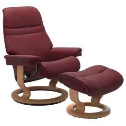 Relaxsessel stressless "Sunrise", rot (bordeaux batick), B:75cm H:100cm T:73cm, Leder BATICK: BATICK ist ein leicht korrigiertes, durchgefärbtes und genarbtes Möbelleder, bei dem die meisten Unebenheiten und Spuren in der Regel entfernt wurden., Leder PALOMA: PALOMA ist ein durchgefärbtes Semianilin-Möbelleder mit natürlicher Narbung., ROHLEDER Stoff Q2 FARON: Ein fester zuverlässiger Bouclu00e9 m