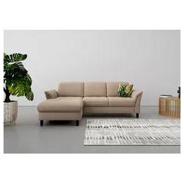 Sit & More Ecksofa SIT&MORE "Maggiore L-Form" Sofas Gr. B/H/T: 258 cm x 88 cm x 173 cm, Soft clean, mega-Recamiere links, ohne Kopfteilverstellung-ohne Bettfunktion-ohne Bettkasten-Fussfarbe: schwarz matt, grau (taupe) wahlweise mit Kopfteilverstellung, Bettfunktion und Bettkasten