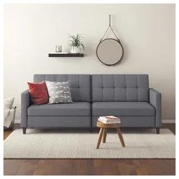 3-Sitzer DOREL HOME "Hartford II" Sofas Gr. B/H/T: 203cm x 83cm x 83cm, Webstoff, grau Bettfunktion, Rückenlehne 2-teilig, 3-fach verstellbar, Sitzhöhe 43 cm