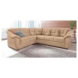 Sit & More Ecksofa SIT&MORE "Savona L-Form" Sofas Gr. B/H/T: 262 cm x 90 cm x 212 cm, Luxus-Microfaser ALTARA NUBUCK, langer Schenkel rechts, ohne Bettfunktion, braun (café) wahlweise mit Bettfunktion, inklusive Federkern, frei im Raum stellbar