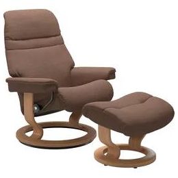 Relaxsessel stressless "Sunrise", braun (schwarz beige q2 faron), B:75cm H:100cm T:73cm, Leder BATICK: BATICK ist ein leicht korrigiertes, durchgefärbtes und genarbtes Möbelleder, bei dem die meisten Unebenheiten und Spuren in der Regel entfernt wurden., Leder PALOMA: PALOMA ist ein durchgefärbtes Semianilin-Möbelleder mit natürlicher Narbung., ROHLEDER Stoff Q2 FARON: Ein fester zuverlässiger Bou