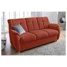 Sit & More 3-Sitzer SIT & MORE "Sonoma" Sofas Gr. B/H/T: 189cm x 91cm x 90cm, Luxus-Microfaser, orange (terra) mit Federkern