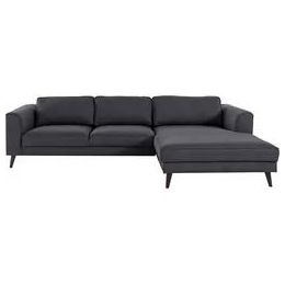 Ecksofa Inosign "Lumber Jack, L-Form" Sofas Gr. B/H/T: 280cm x 85cm x 167cm, Struktur fein, Recamiere rechts, ohne Schlaffunktion und Bettkasten, grau (graphite) in moderner Optik