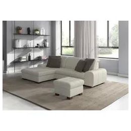 Sit & More Ecksofa SIT&MORE "Luxor L-Form" Sofas Gr. B/H/T: 275 cm x 82 cm x 173 cm, Soft clean, mega-Recamiere links, ohne Bettfunktion-ohne Bettkasten-ohne Kopfteilverstellung, beige (creme) wahlweise mit Bettfunktion, Bettkasten und Kopfteilverstellung