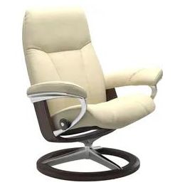 Relaxsessel stressless "Consul", beige (vanilla paloma), B:91cm H:102cm T:79cm, Leder BATICK: BATICK ist ein leicht korrigiertes, durchgefärbtes und genarbtes Möbelleder, bei dem die meisten Unebenheiten und Spuren in der Regel entfernt wurden., Leder PALOMA: PALOMA ist ein durchgefärbtes Semianilin-Möbelleder mit natürlicher Narbung., ROHLEDER Stoff Q2 FARON: Ein fester zuverlässiger Bouclu00e9 m