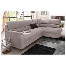 Sit & More Ecksofa SIT & MORE "Pandora L-Form" Sofas Gr. B/H/T: 251cm x 91cm x 176cm, Luxus-Microfaser, Ottomane rechts, ohne Bettfunktion, grau wahlweise mit Bettfunktion und Bettkasten