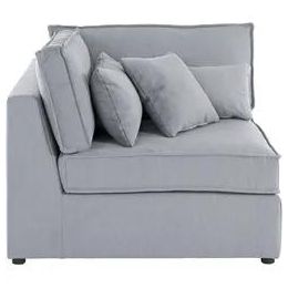 Sofa-Eckelement RAUM.ID "Florid" Polsterelemente Gr. Struktur (recyceltes Polyester), Eckelement links, silberfarben (silber) Teil eines Modulsofas, fester Sitzkomfort, auch in Cord