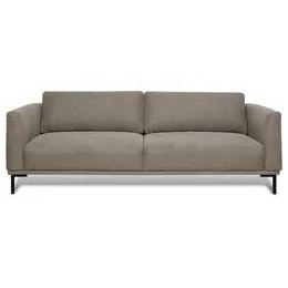 3-Sitzer OTTO products "Fillin" Sofas Gr. B/H/T: 229cm x 82cm x 98cm, Chenille, braun (cappuccino) Struktur hergestellt aus recycelten PET-Flaschen und im Leinen-Mix