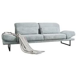 2-Sitzer 3C Candy "Mallow" Sofas Gr. B/H/T: 228 cm x 83 cm x 103 cm, Flachgewebe, grün (mint) Verstellbare Armlehne und Kopfteil, manuelle Sitztiefenverstellung