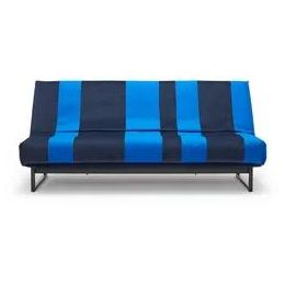 3-Sitzer INNOVATION LIVING TM "Fraction Patchwork, Schlafsofa, Funktionssofa" Sofas Gr. B/H/T: 200cm x 92cm x 100cm, Polyester, gleichschenklig, blau mix Dauerschlaffunktion, elegant, bequem, Rückenlehne 3-fach verstellbar