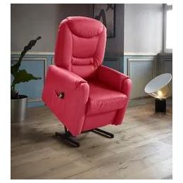 Sit & More TV-Sessel SIT & MORE "Morten" Sessel Gr. NaturLEDER, 2-motorig-mit Aufstehhilfe, Aufstehhilfe, B/H/T: 76cm x 113cm x 78cm, rot (feuerrot) Fernsehsessel Sessel in Größe M, wahlweise mit Motor und Aufstehhilfe