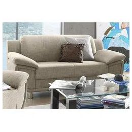 2-Sitzer Trendmanufaktur "Rondo, Breite 178 cm, breite Armlehnen, Füße chromfarben" Sofas Gr. B/H/T: 178cm x 85cm x 94cm, Struktur CORBIN, Mit Federkern, beige (sand-beige) Couch wahlweise mit Federkern und in verschiedenen Bezügen bestellbar