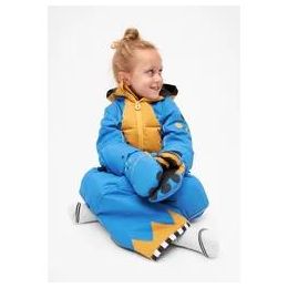 Schneeoverall WeeDo "Monster" Gr. 116/128, Normalgrößen, blau Jungen Overalls Funktional, limitiert, nachhaltig produziert