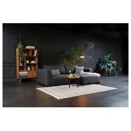 Ecksofa Tom Tailor HOME "HEAVEN STYLE S" Sofas Gr. B/H/T: 242cm x 85cm x 162cm, Struktur fein TBO, Recamiere rechts, mit Bettfunktion-mit Bettkasten-Kunststofffuß, grün (mint tbo 53) aus der COLORS COLLECTION, wahlweise mit Bettfunktion & Bettkasten