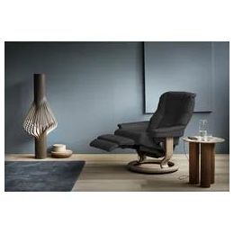 Relaxsessel stressless "Mayfair" Sessel Gr. Leder PALOMA, PowerTM Leg & Back-ohne Akku-Classic Base Eiche, Relaxfunktion-Drehfunktion-PlusTMSystem-Gleitsystem-Integrierte Fußstütze, B/H/T: 79cm x 101cm x 77cm, schwarz (black paloma) elektrisch verstellbar, optional 2-motorisch, Größe M & L