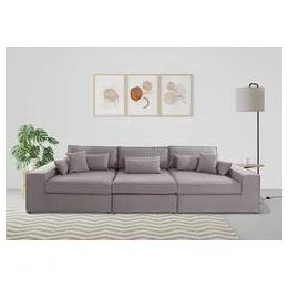 3-Sitzer RAUM.ID "Enid" Sofas Gr. B/H: 360cm x 75cm, Struktur, grau (taupe) 3 Teile, bestehend aus Modulen, in vielen Bezügen, auch Breitcord