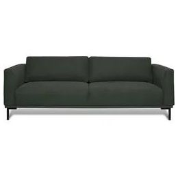 3-Sitzer OTTO products "Fillin" Sofas Gr. B/H/T: 229 cm x 82 cm x 98 cm, Chenille, grün (green) Struktur hergestellt aus recycelten PET-Flaschen und im Leinen-Mix