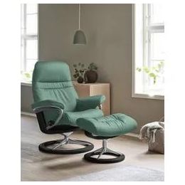 Relaxsessel stressless "Sunrise", grün (aqua grün paloma), B:83cm H:105cm T:74cm, Leder BATICK: BATICK ist ein leicht korrigiertes, durchgefärbtes und genarbtes Möbelleder, bei dem die meisten Unebenheiten und Spuren in der Regel entfernt wurden., Leder PALOMA: PALOMA ist ein durchgefärbtes Semianilin-Möbelleder mit natürlicher Narbung., ROHLEDER Stoff Q2 FARON: Ein fester zuverlässiger Bouclu00e9