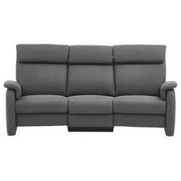 3-Sitzer Home Affaire "Turin mit Steckdose und USB-Port auch in Easy care-Bezug" Sofas Gr. B/H/T: 218 cm x 107 cm x 104 cm, Easy care, grau 2 x vollmotorische Relaxfunktion, herunterklappbarer Tisch