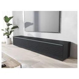 Lowboard Inosign "Vera" Sideboards Gr. B/H/T: 180cm x 30cm x 33cm, geriffelte Front, schwarz (graphite matt geriffelt) Breite 180 cm mit besonderer Strukturfront, stehend und hängend