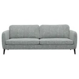 3-Sitzer Inosign "Ikano" Sofas Gr. B/H/T: 215cm x 80cm x 86cm, Flachgewebe, grau Massivholz Konstruktion, Wellenunterfederung im Sitz