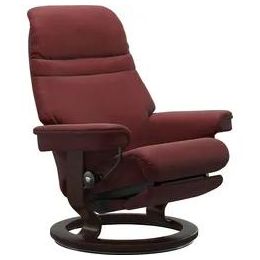 Relaxsessel stressless "Sunrise" Sessel Gr. Leder PALOMA, PowerTM Leg & Back-mit Akku-Classic Base Braun, Relaxfunktion-Drehfunktion-Integrierte Fußstütze-PlusTMSystem, B/H/T: 88cm x 103cm x 78cm, rot (cherry paloma) elektrisch verstellbar, optional 2-motorisch, Größe M & L